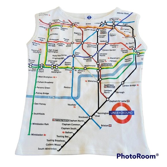 Underground | Tops | Nwot Underground Subway Tube Route Map Novelty ...